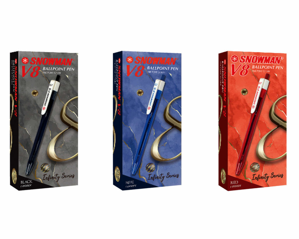 Ballpoint Pen V-8 Semigel | Spidol Snowman, Spidol Warna, Marker ...